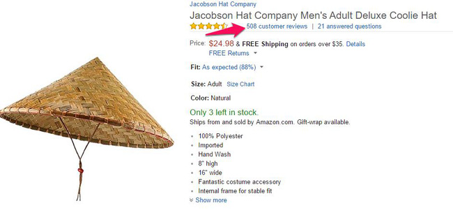 Tưởng thế nào, rao bán nón lá, cao sao vàng trên Amazon chỉ là cho vui ...