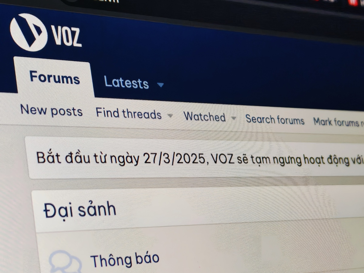 Diễn đàn VOZ bất ngờ thông báo tạm ngưng hoạt động với người dùng Việt Nam