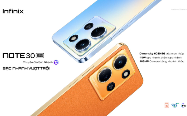 Infinix ra mắt điện thoại NOTE 30 5G, chip Dimensity 6080 5G, sạc nhanh ...