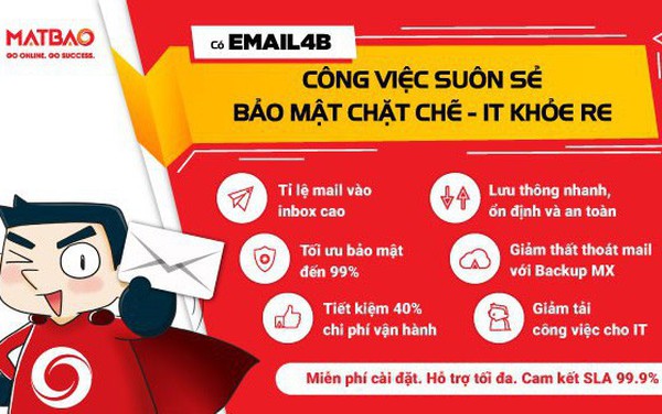 Tiết kiệm 40% chi phí vận hành với giải pháp Email4B cao cấp